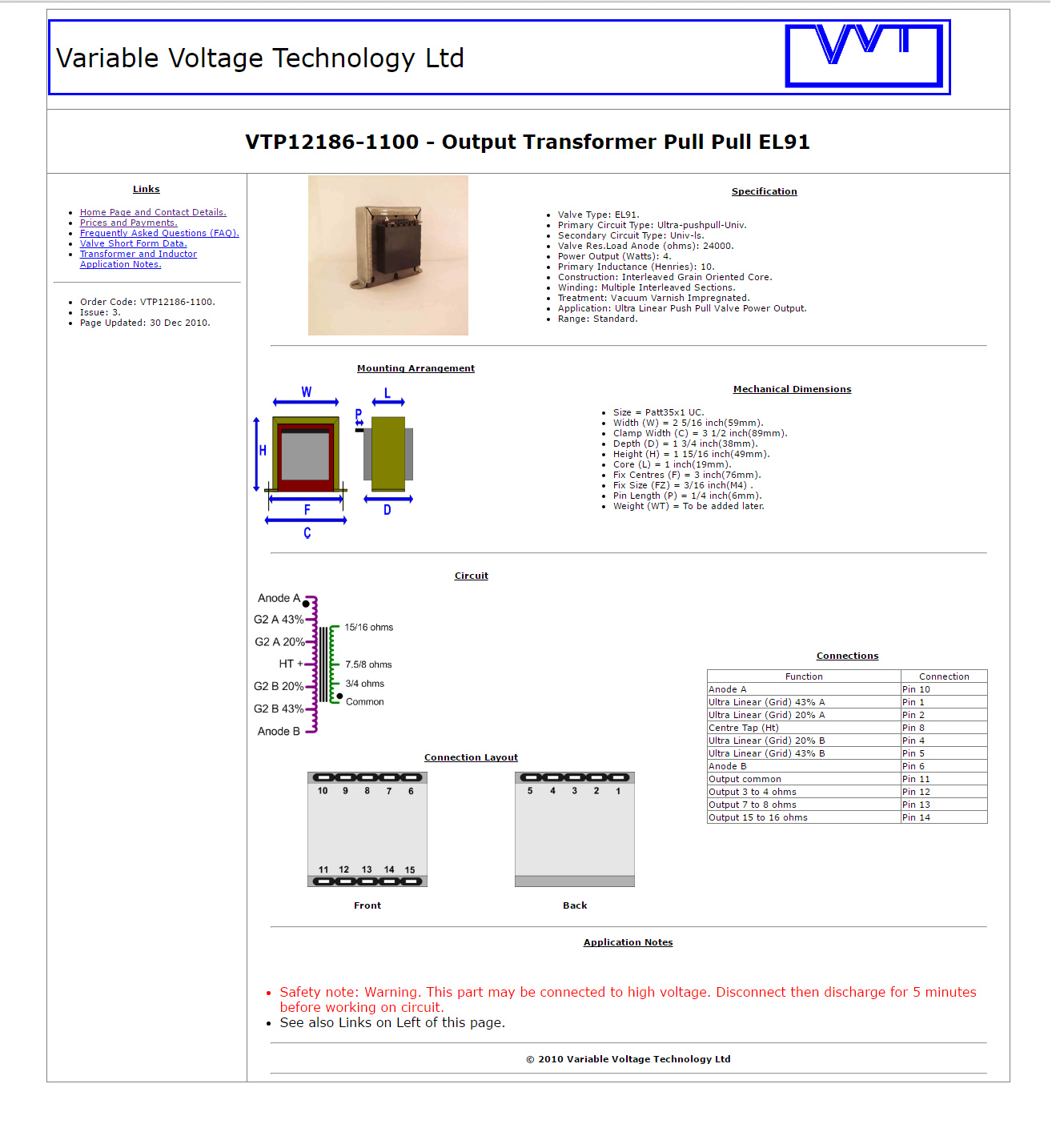 A Valve Amplifier for the Study